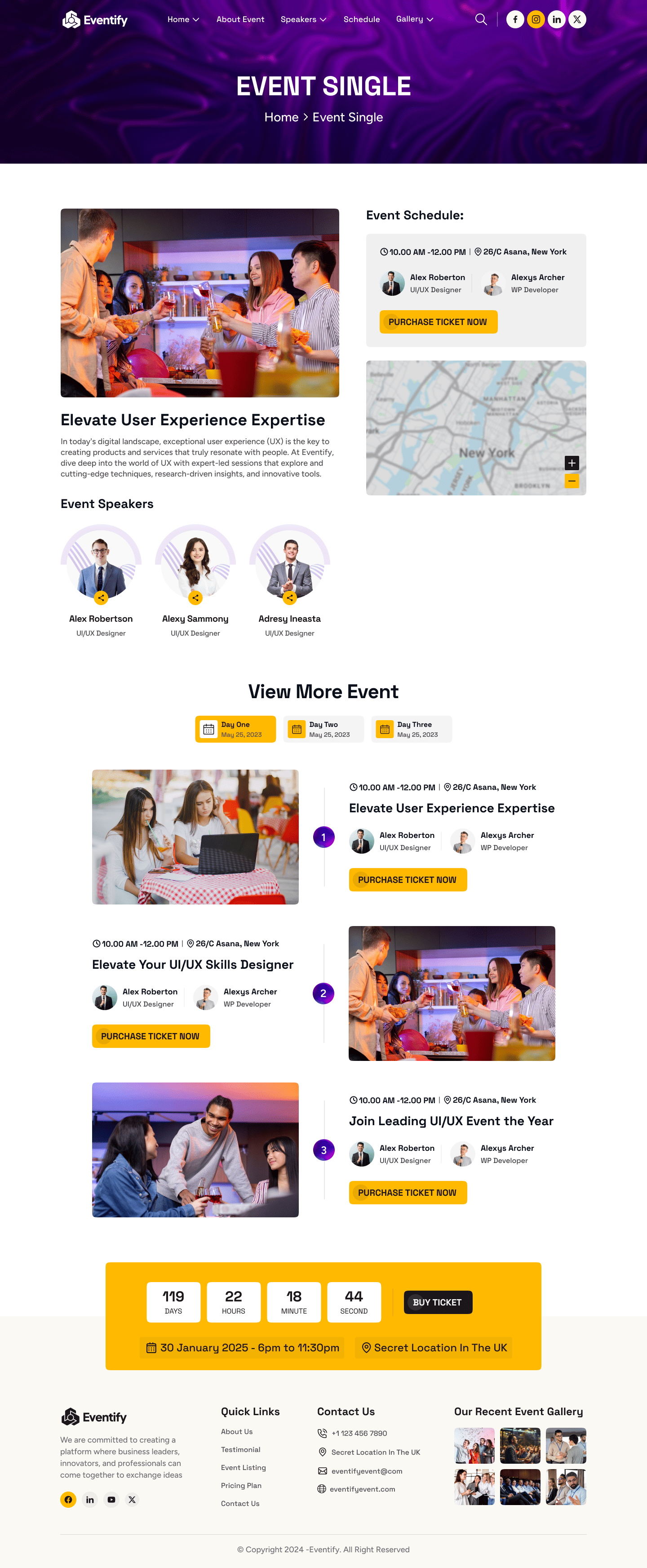 Eventify - Multi-purpose Events & Conference Figma Template by alithemes